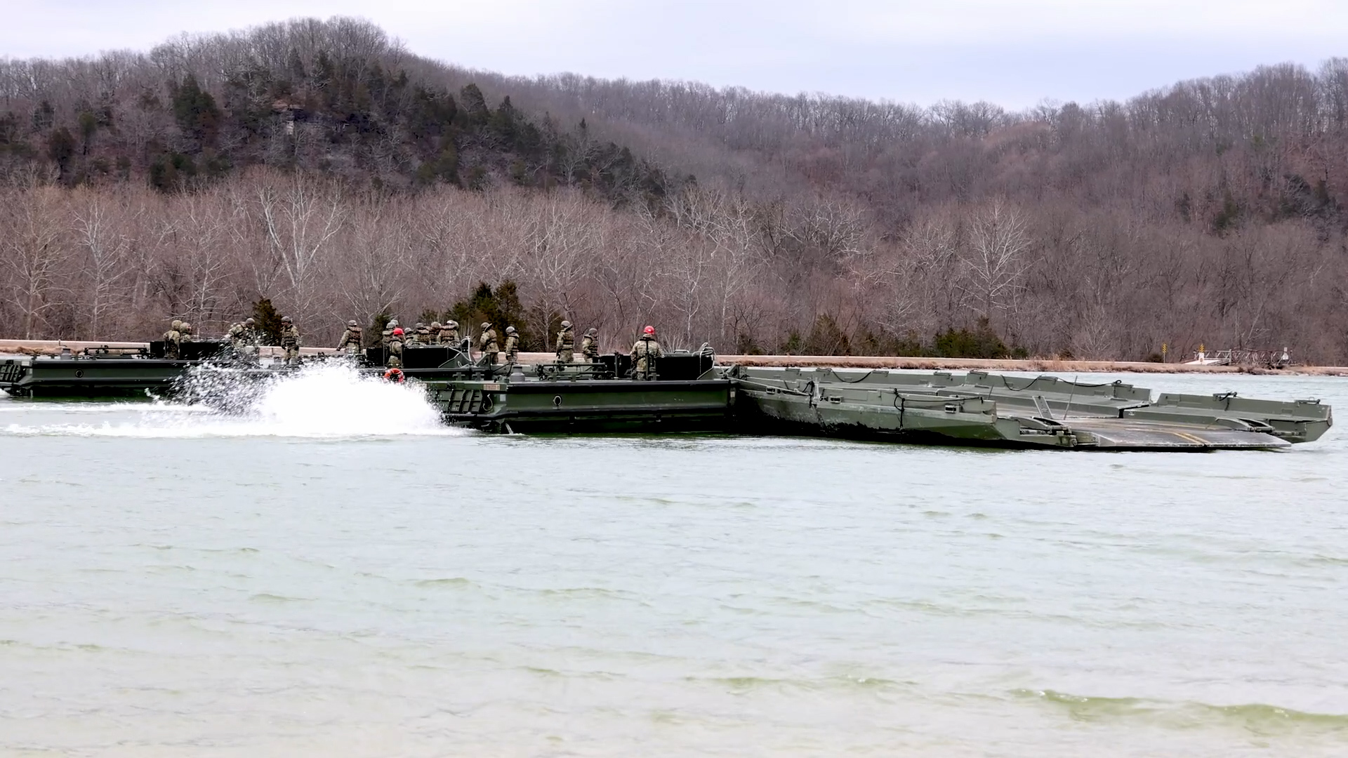 US Army Perform Bridge Operation