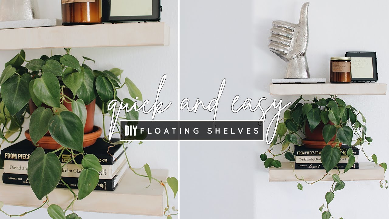 I tried making floating shelves for toys!