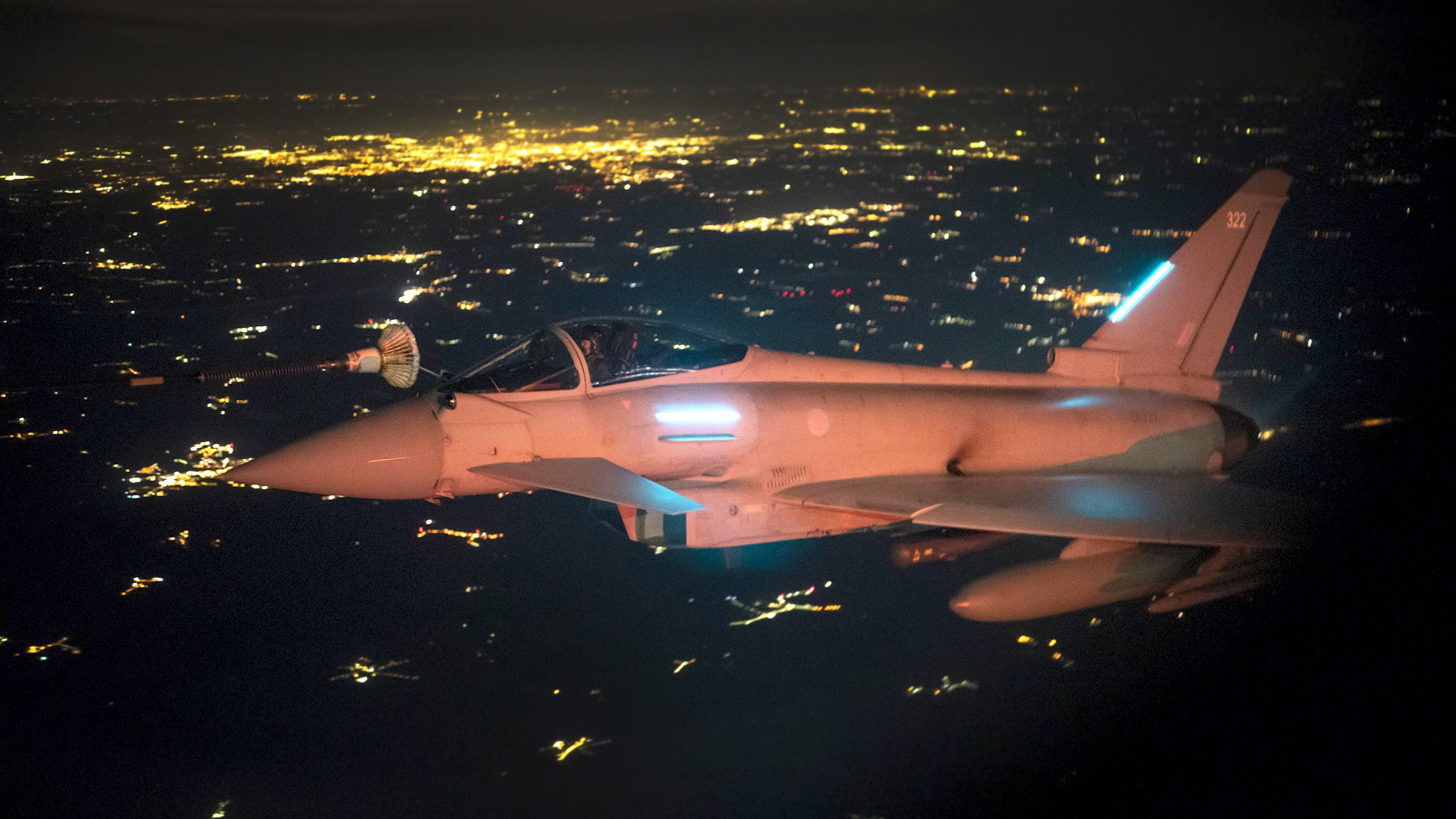 RAF Typhoons fly over Poland in show of NATO strength