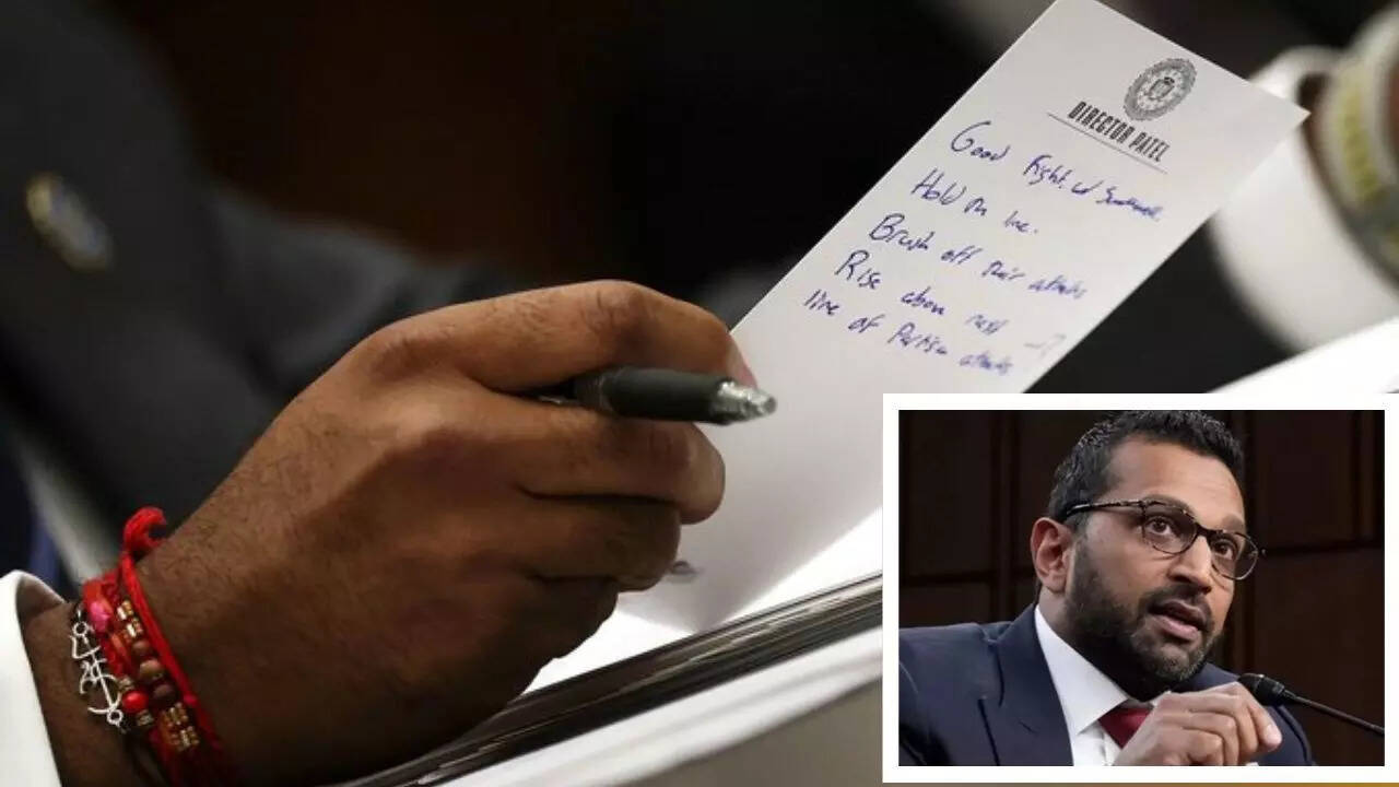 'Rise above...': Kash Patel's handwritten notes of 'affirmations', 'Om ...