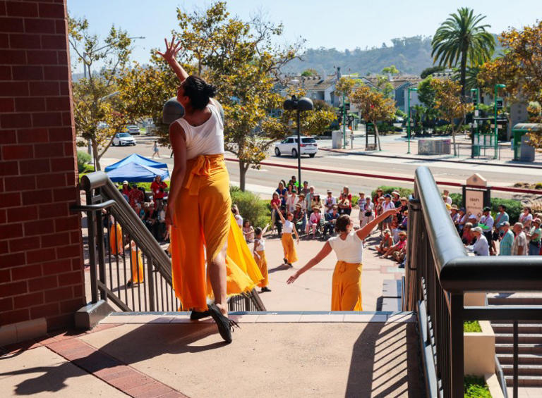 Performers twirl, jump, spin, bringing San Diego’s Trolley Dances to life