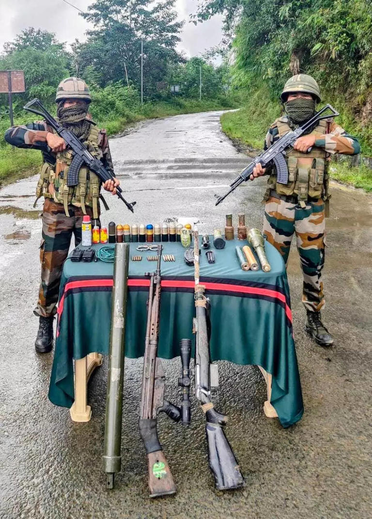 Assam Rifles seize arms, ammo from Mizoram forest