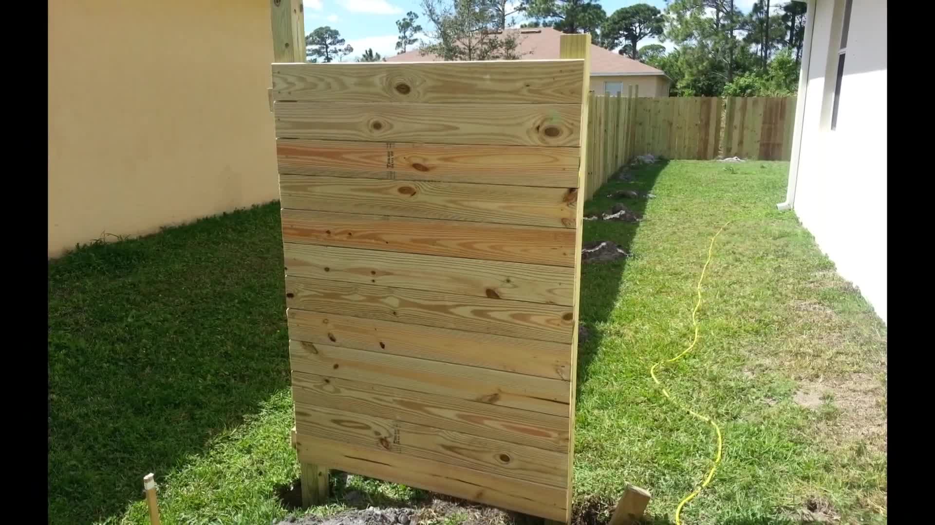 I built a stunning wood fence myself! 🪚