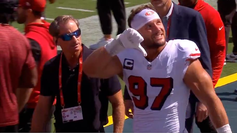 Nick Bosa Injury: 49ers Star Seen Giving Thumbs Down Before Heading to ...