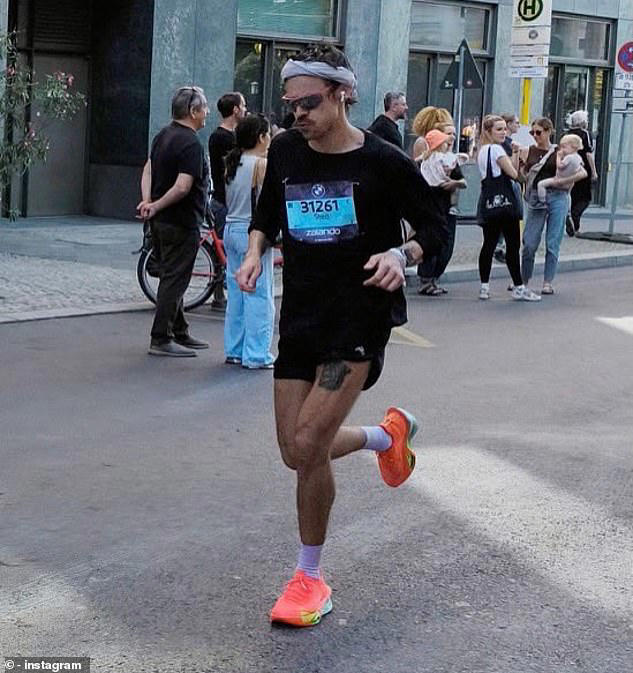 Harry Styles breaks his personal best during Berlin Marathon as he runs ...
