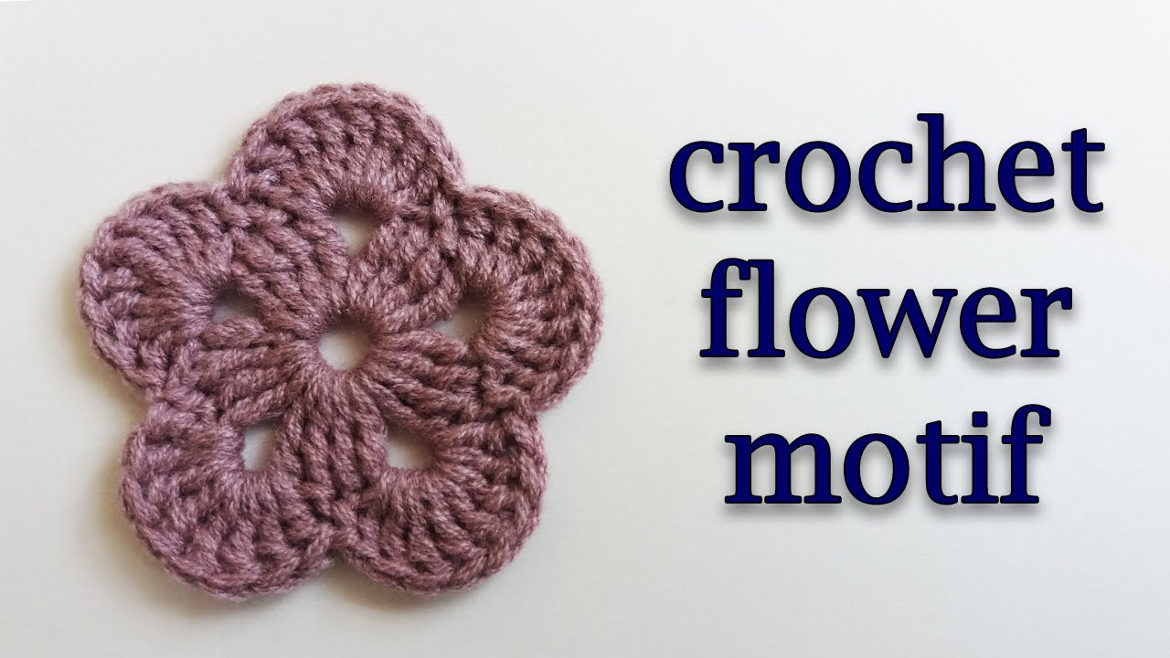How to Crochet a Motif | Crochet Flower Motif | Flower Motif Crochet