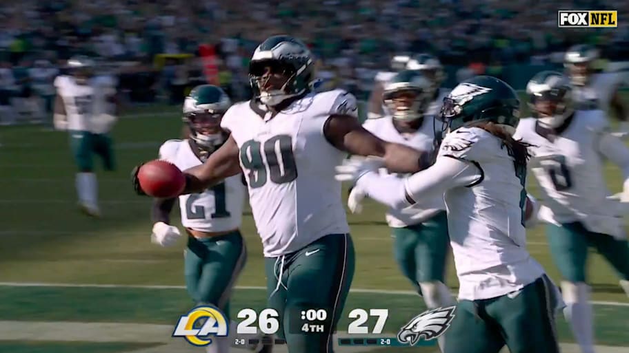 Eagles' Jordan Davis Dropped Perfect Line After Returning Blocked FG ...