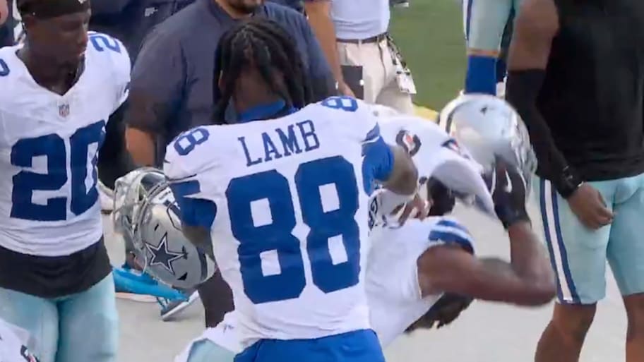 George Pickens Absolutely Furious on Cowboys' Sideline After Drop Led ...