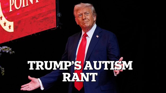 Trump goes on bizarre autism rant at Charlie Kirk's funeral