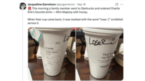 Starbucks Surveillance Footage Proves Barista Didn’t Write “Loser” on Charlie Kirk Order — Viral ...