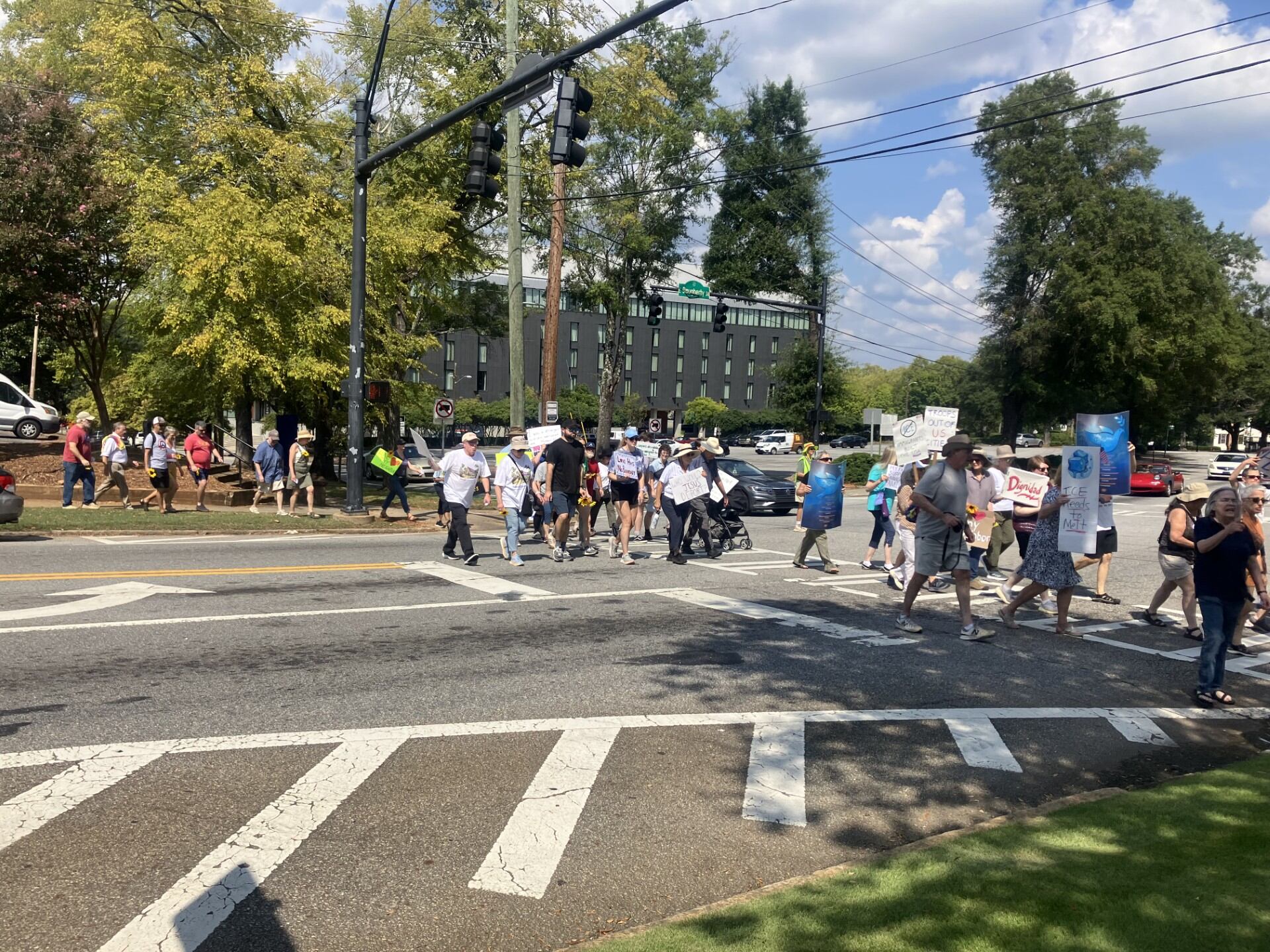 Several faith groups in Athens march and rally against mass deportation