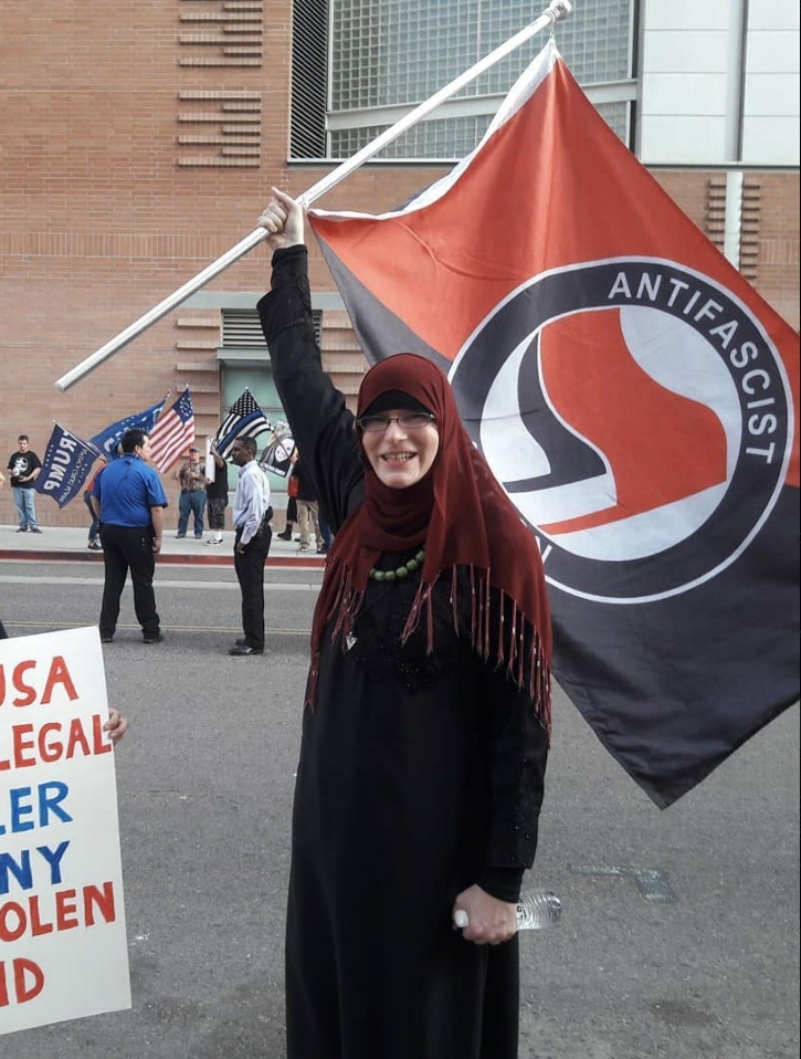 Who is Britney Erica Austin? Hijab-wearing transgender Antifa protester ...