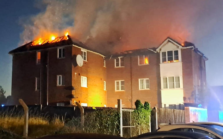 Enfield fire: Dramatic video shows flames ripping through north London ...