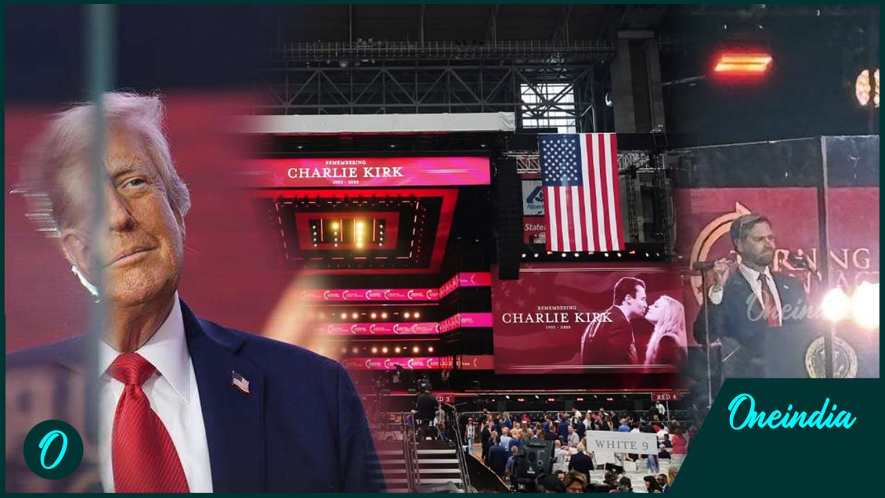 Main stage podium is fully surrounded by bulletproof glass