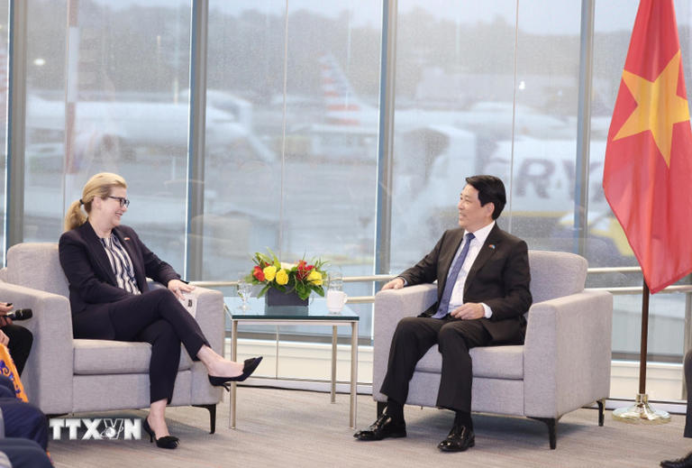 Chủ tịch nước Lương Cường tiếp lãnh đạo Tập đoàn Boeing