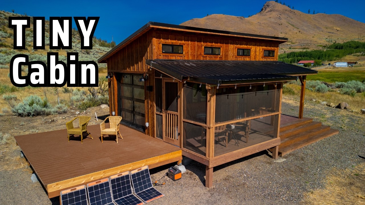 Discover the charm of their tiny cabin on 13 acres