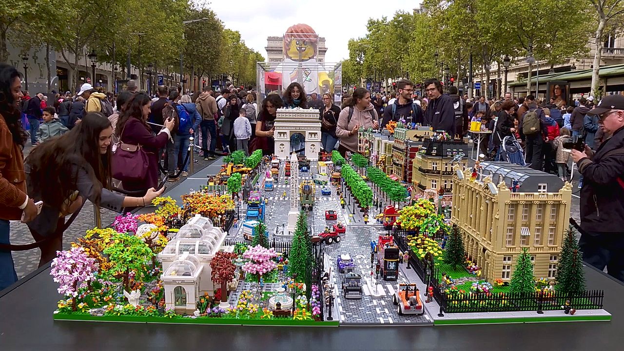 Paris hosts massive LEGO tournament on world-famous Champs-Élysées avenue