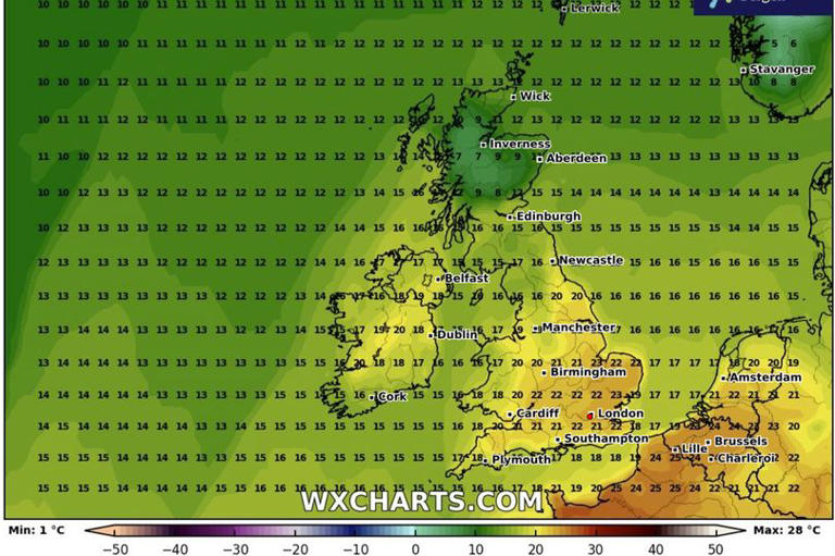UK Indian Summer weather maps show 25C scorcher on cards as date revealed