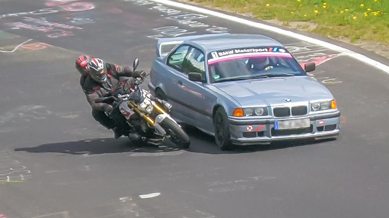 Nürburgring Motorbike Compilation Bikers Close Calls Action
