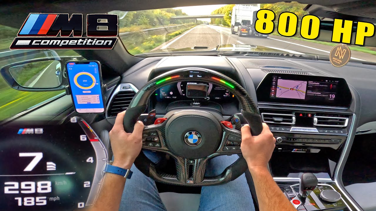 800HP BMW M8 Autobahn 298km/h Top Speed