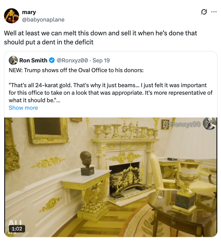 Donald Trump's Tour Of The Oval Office Is Going Viral For Obvious Reasons