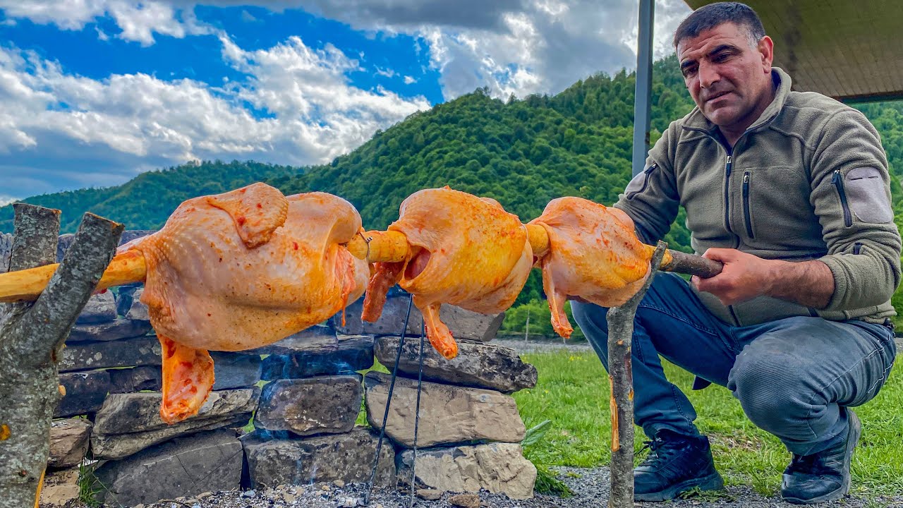 Juicy Spit-Roasted Chicken with Crispy Skin