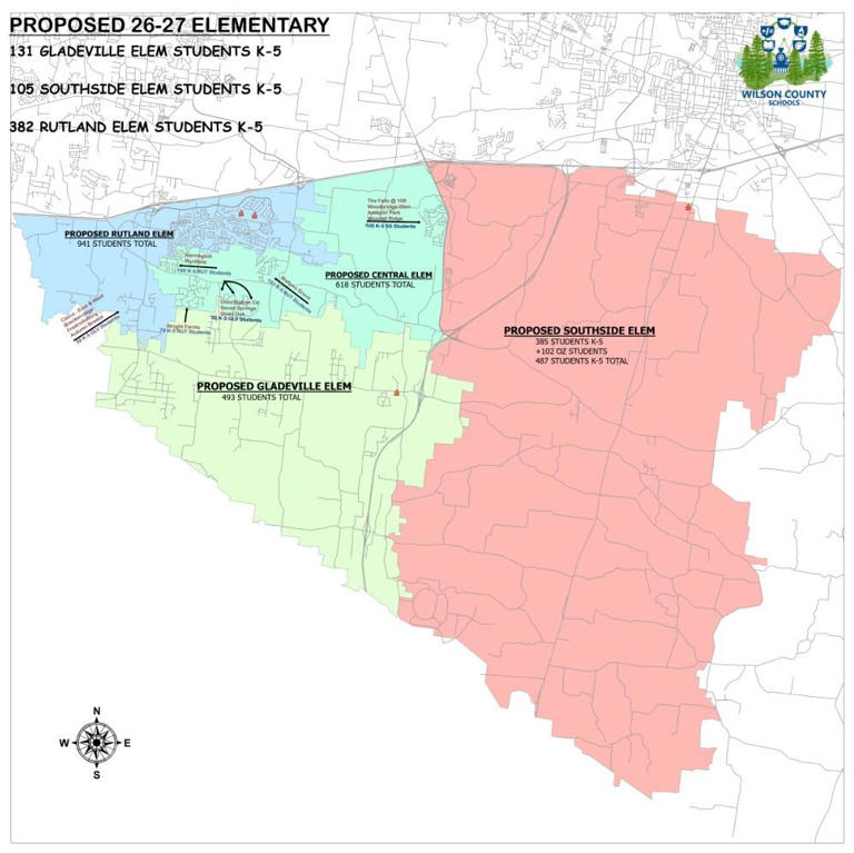 Wilson County Schools unveils proposed rezoning map