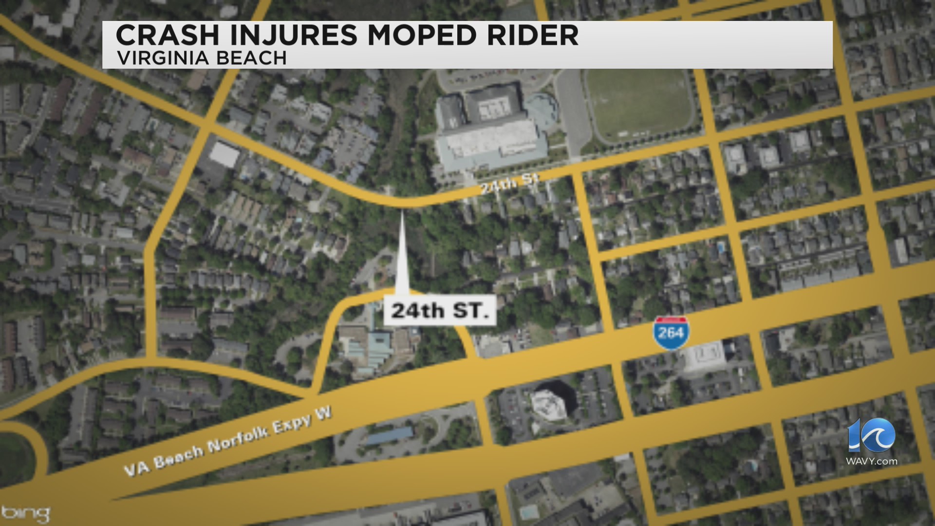 VBPD: Moped rider seriously injured in crash on 24th Street