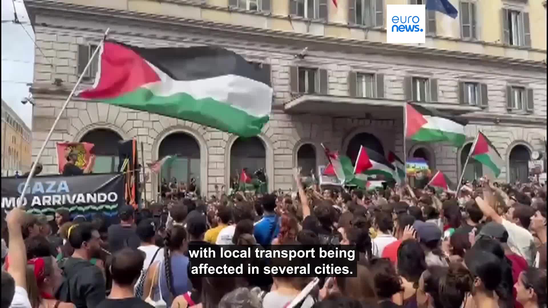 Thousands strike across Italy in solidarity with Palestinians in Gaza ...