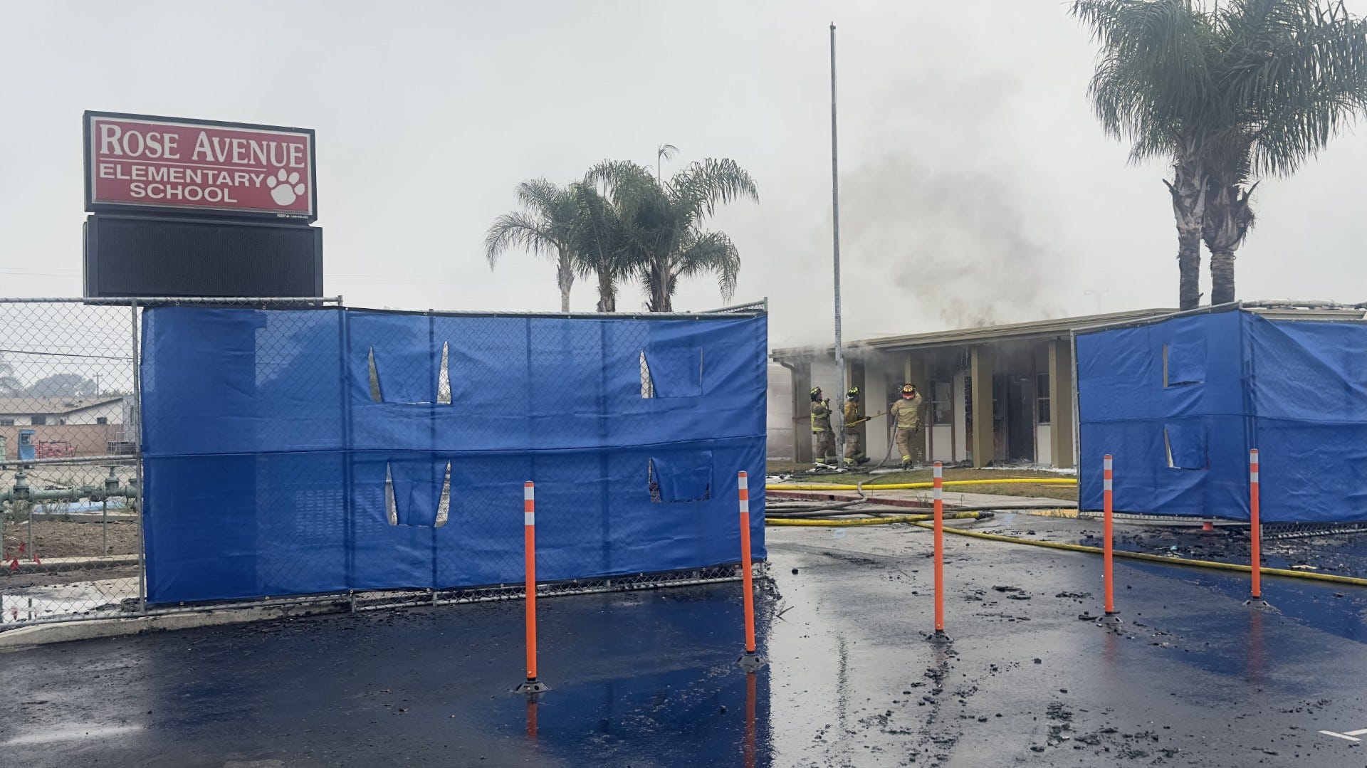 Fire at Oxnard elementary school collapses building, cancels classes