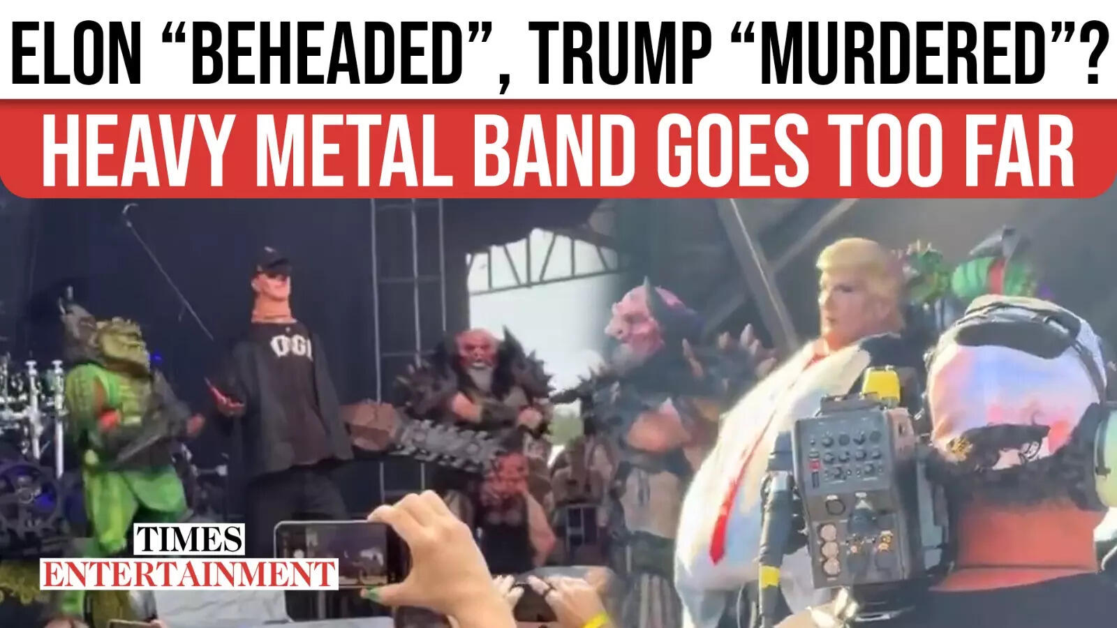 GWAR Decapitates Elon Musk Mannequin, “Kills” Trump On Stage: Riot Fest ...