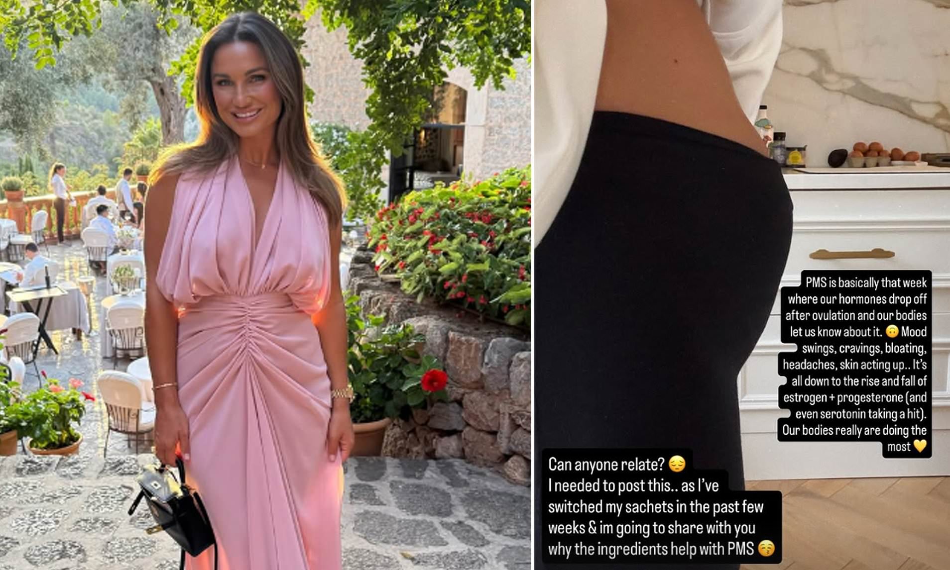 Sam Faiers shares picture of her 'bloated' tummy as she opens up about 'mood swings' amid PMS battle