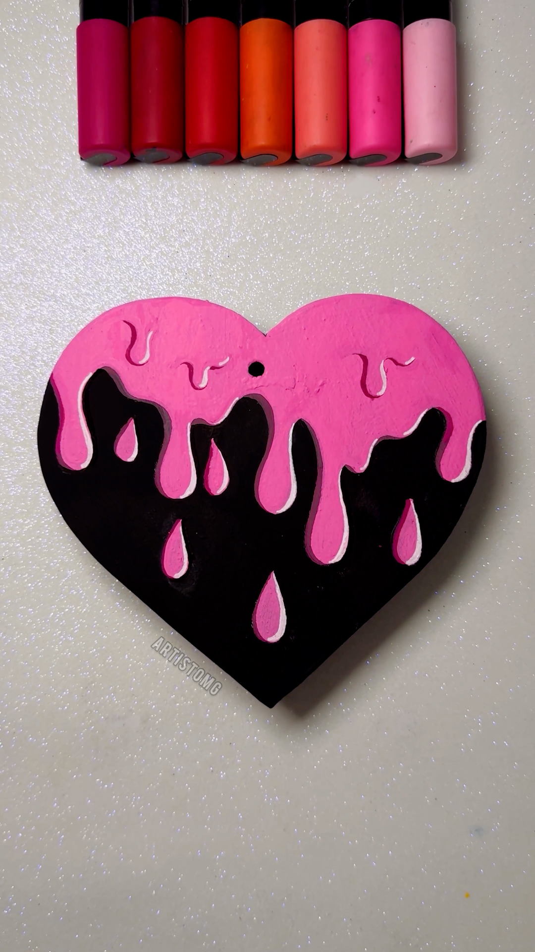 Melting Heart of Pink and Black