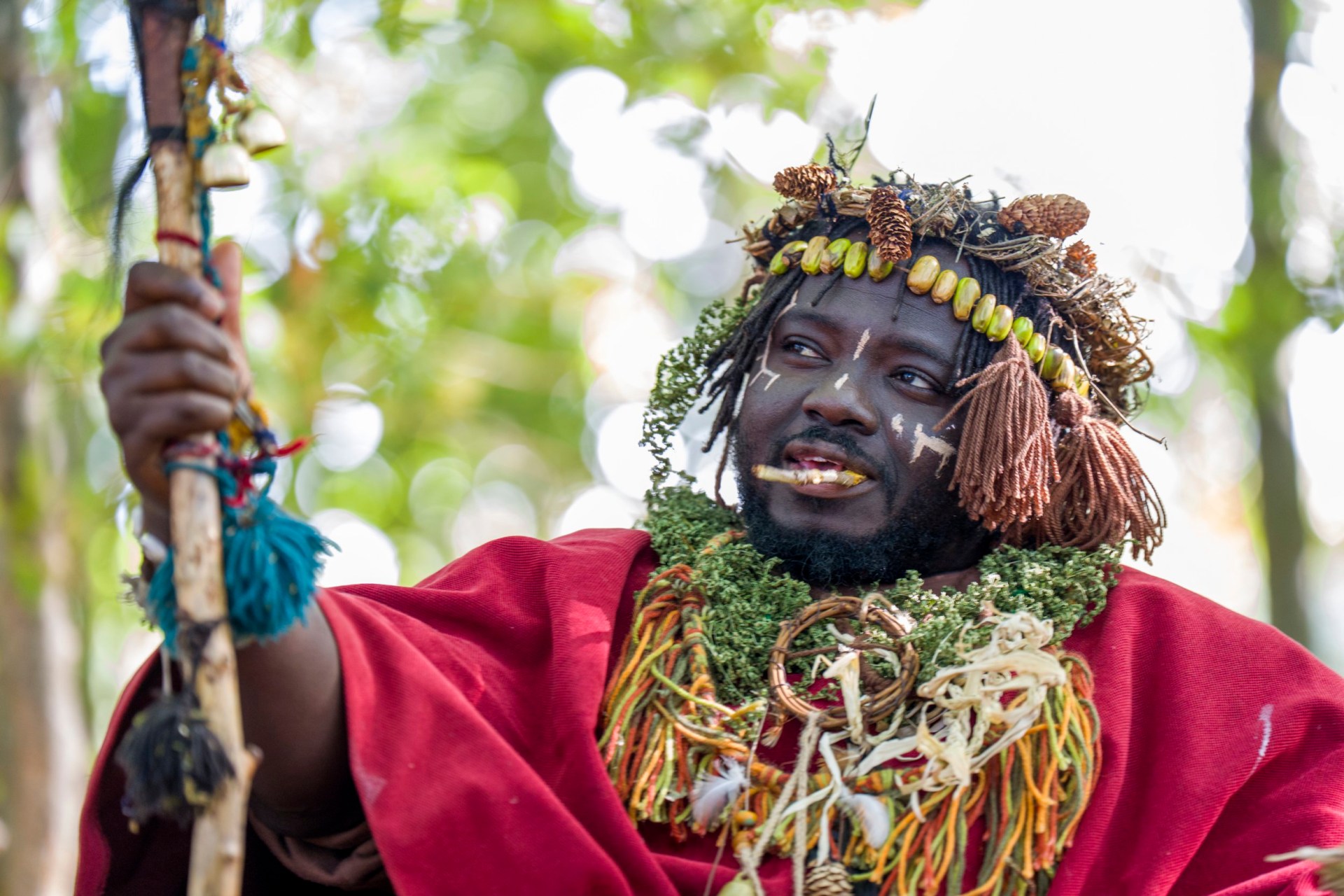'African tribe' camping in Scottish woodland ignore se