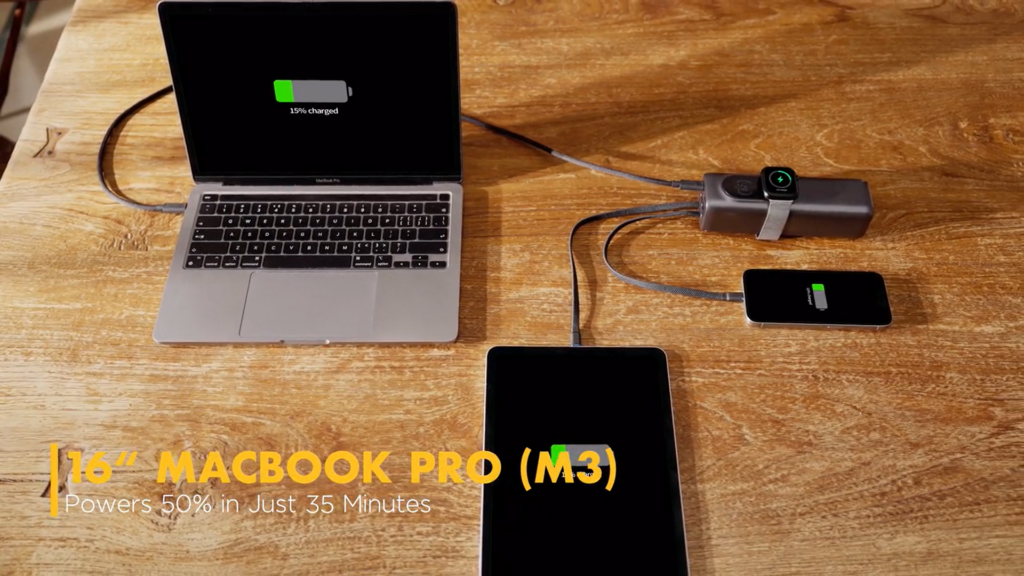 This 25,000mAh, 170W power bank has wireless charging and 36W solar refill