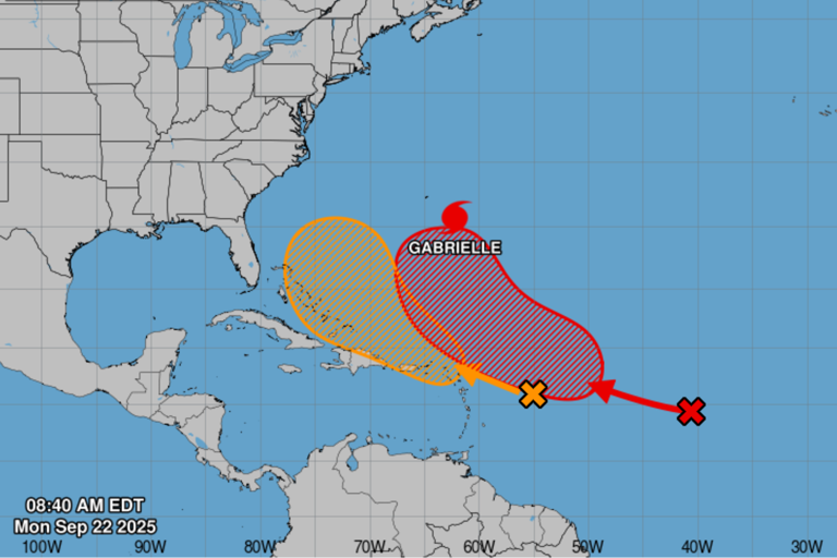Hurricane Gabrielle strengthens to Category 3: Live tracker maps