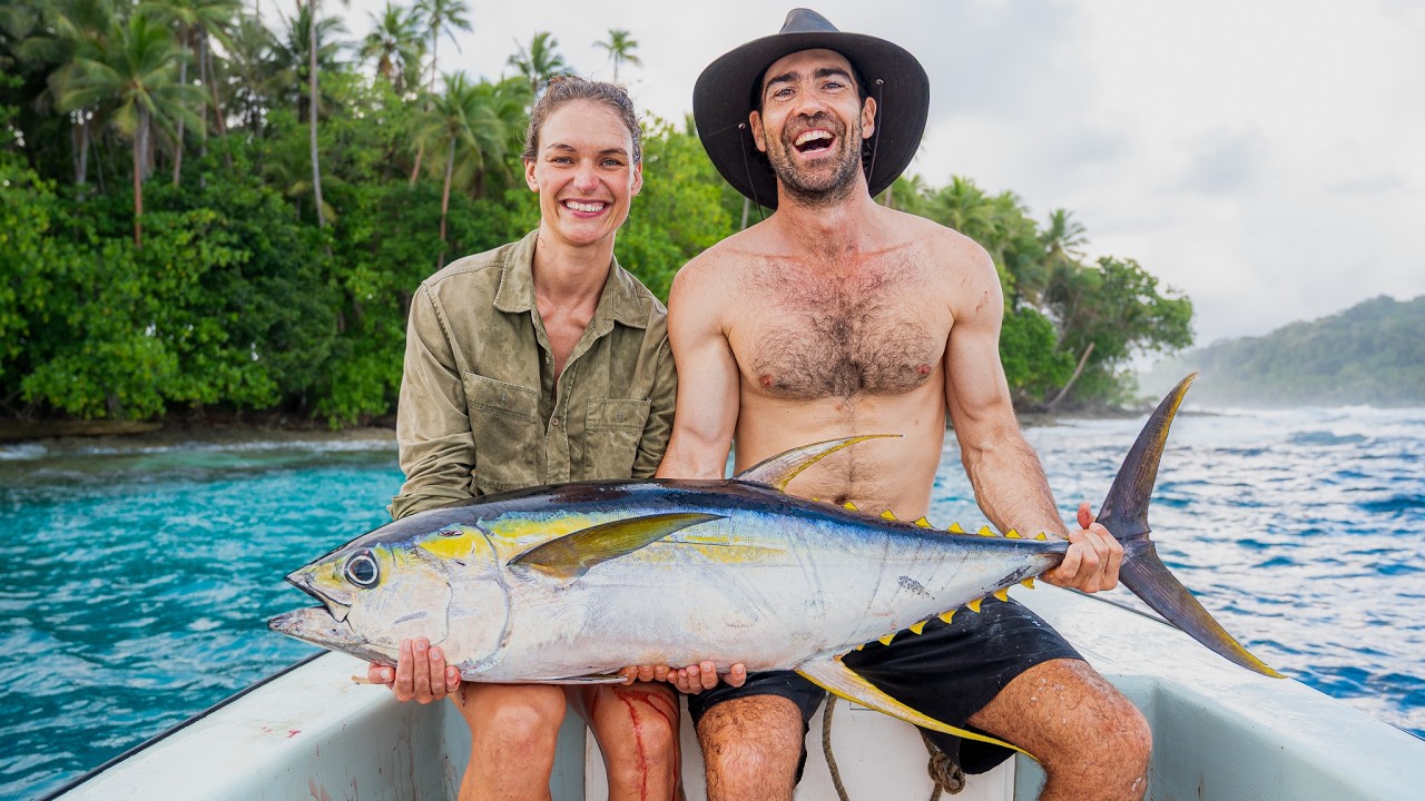 Giant Tuna Catch & Cook on Remote Island