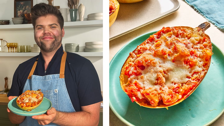 How to Make Chicken Parmesan-Stuffed Spaghetti Squash
