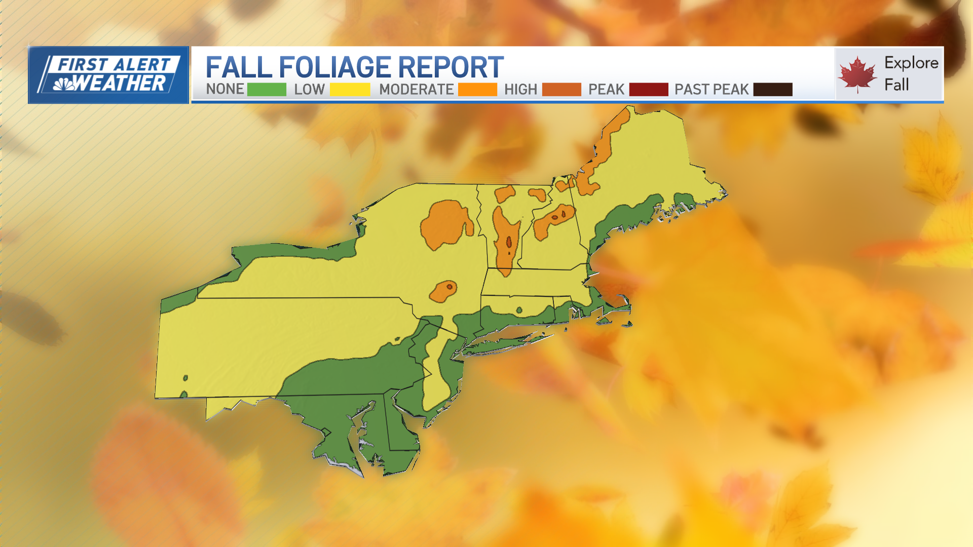 Foliage map and timing: Ahead of schedule, fall color appears in New ...