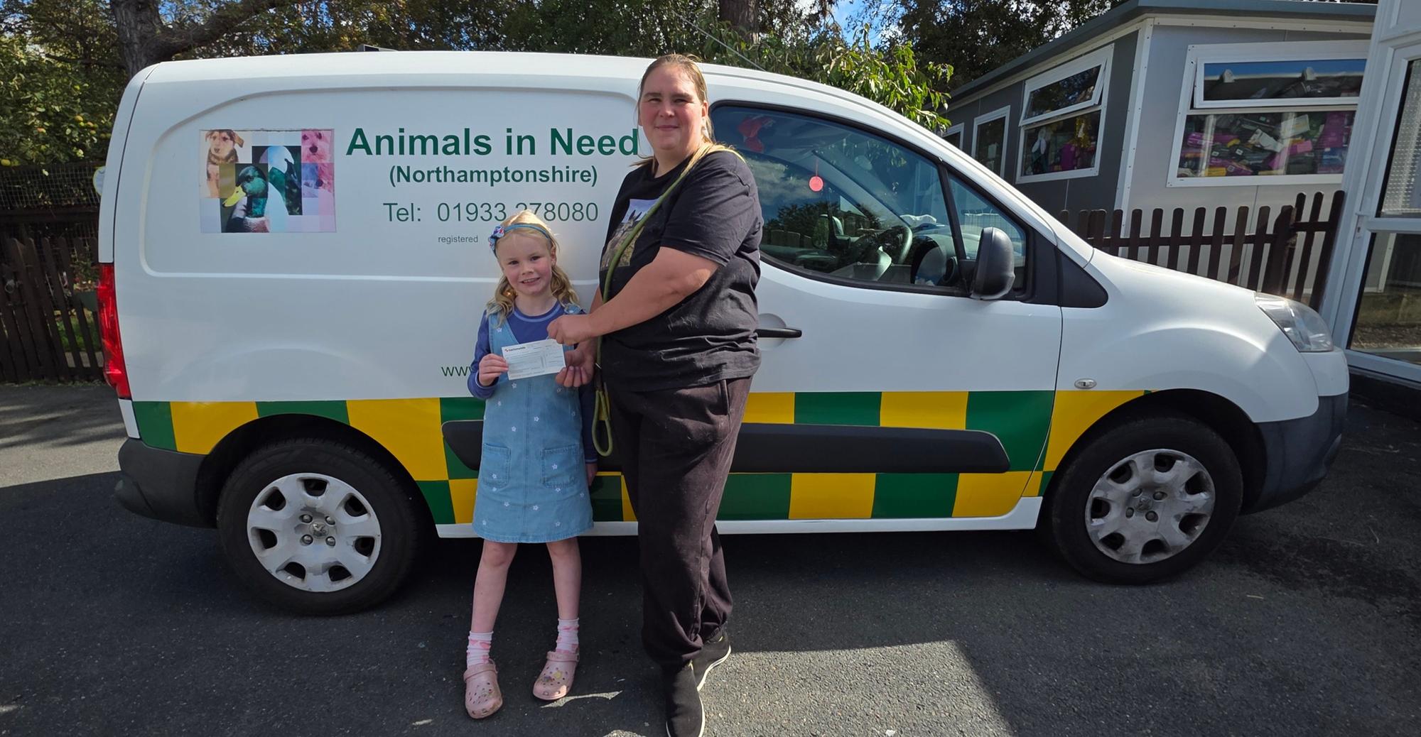 Seven-year-old Ava Sadlee raises money for Animals in Need