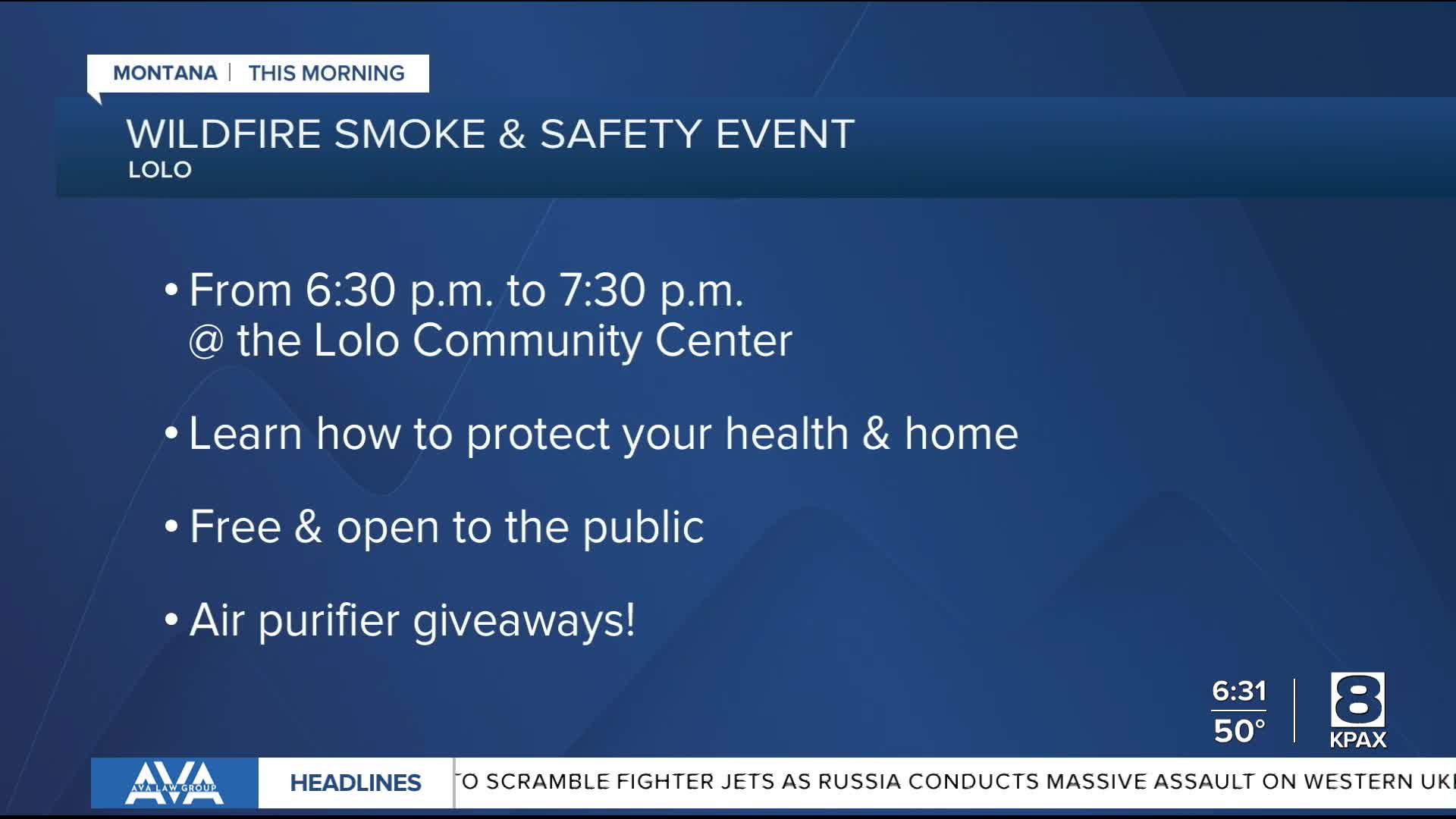 Wildfire smoke and safety event planned for Monday evening in Lolo