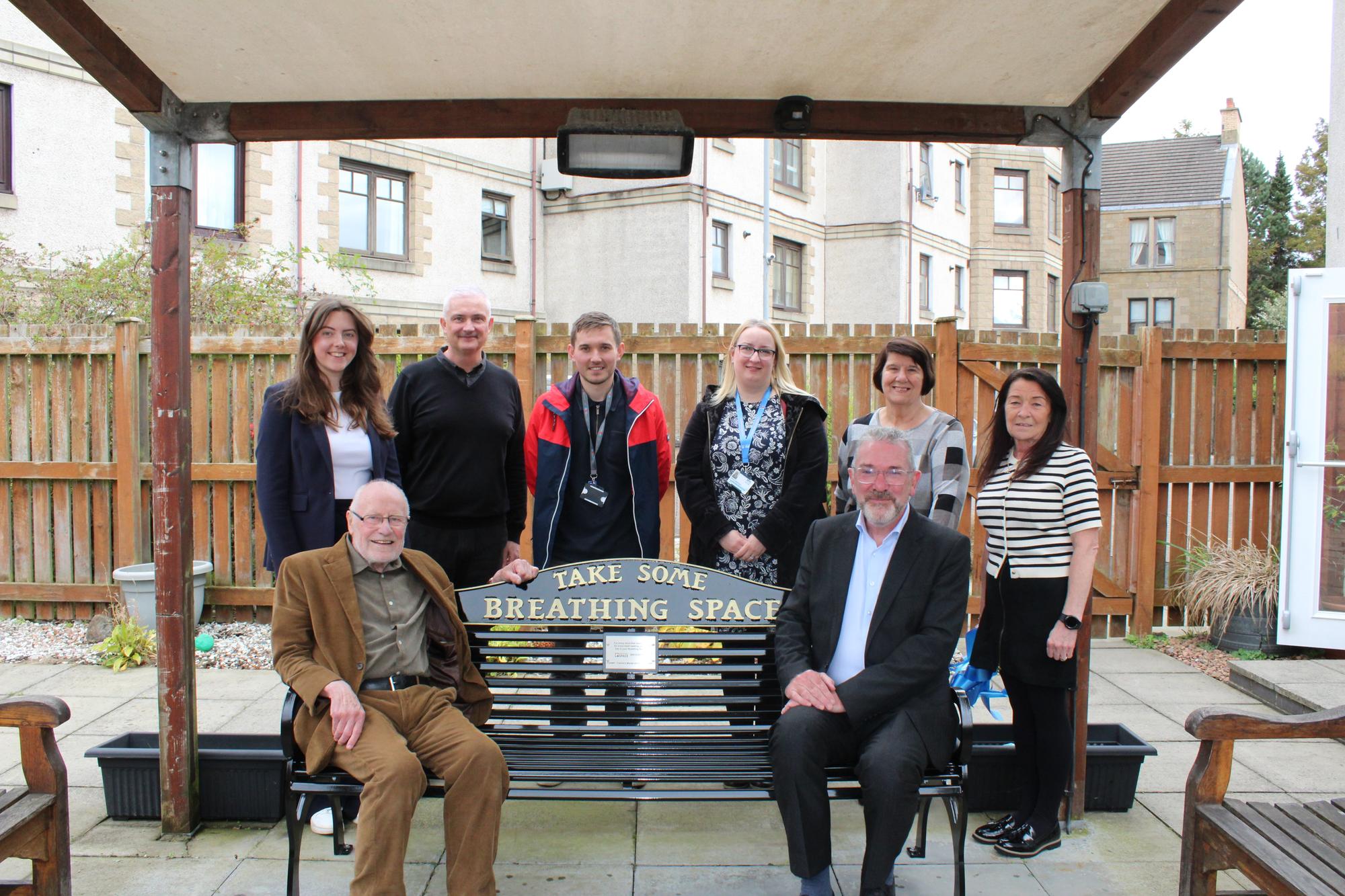 FDAMH Breathing Space bench is place to talk about mental health