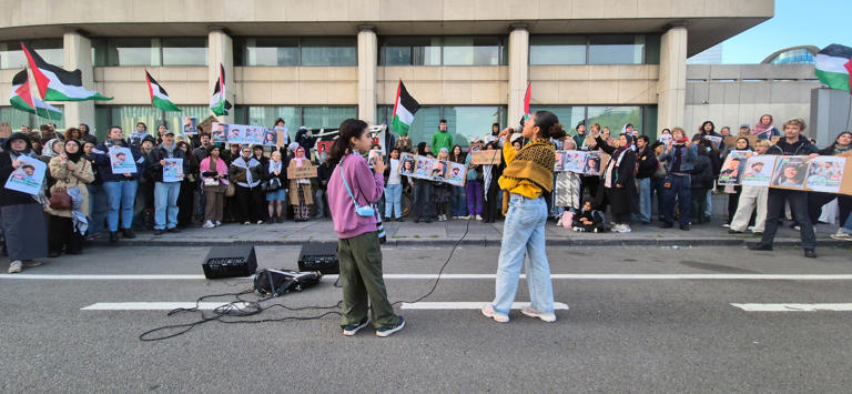 Conflit israélo-palestinien - Environ 150 manifestants pro-palestiniens ...