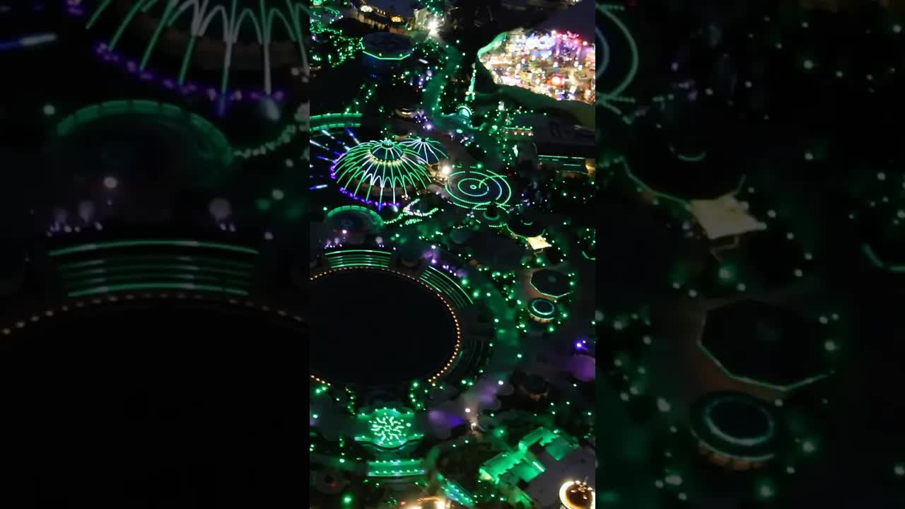 epic universe at night: a stunning light show