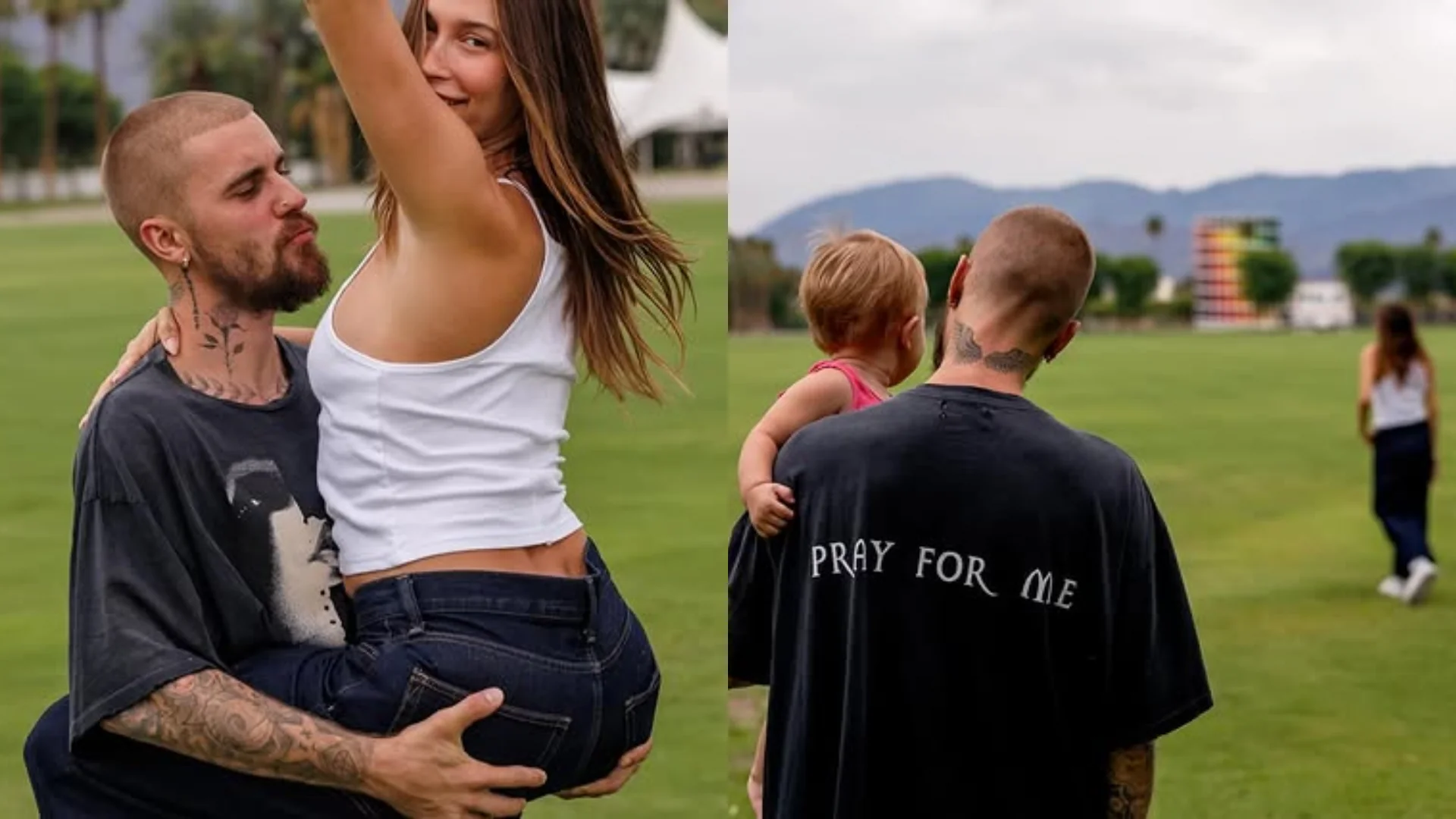 Justin Bieber compartilha fotos românticas com Hailey e o filho Jack