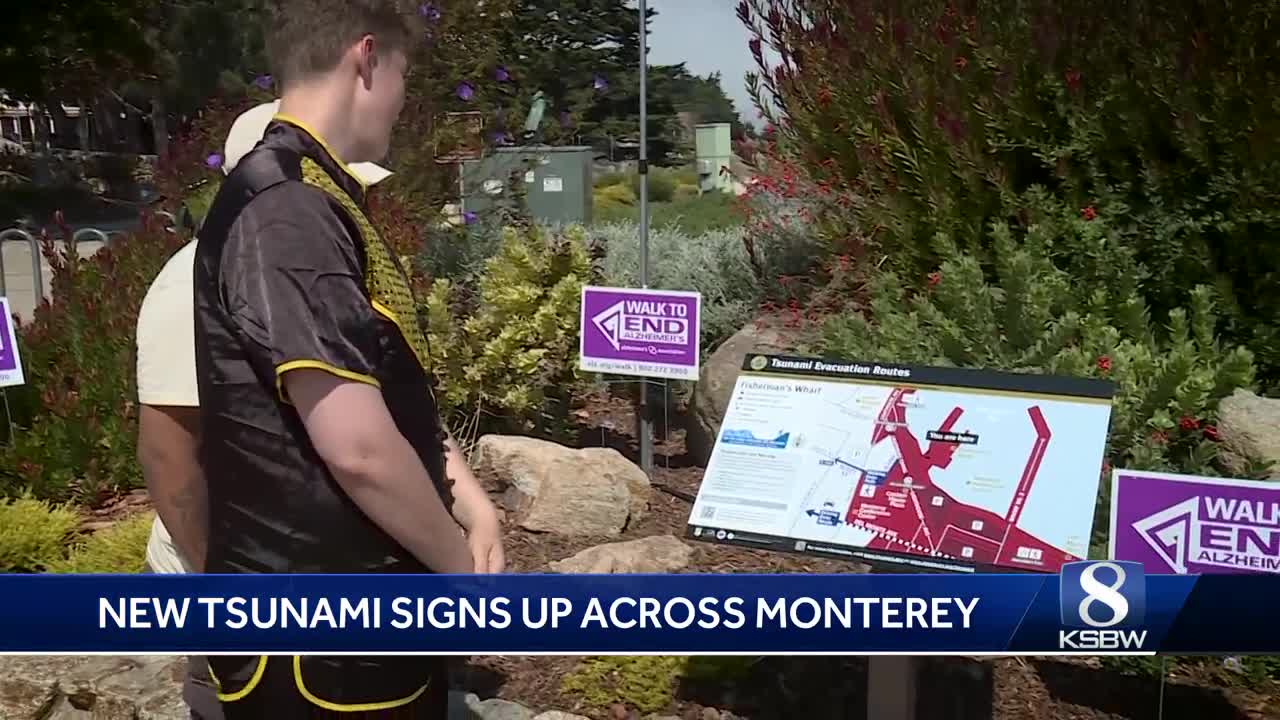 Monterey installs new tsunami signs amid mixed reactions