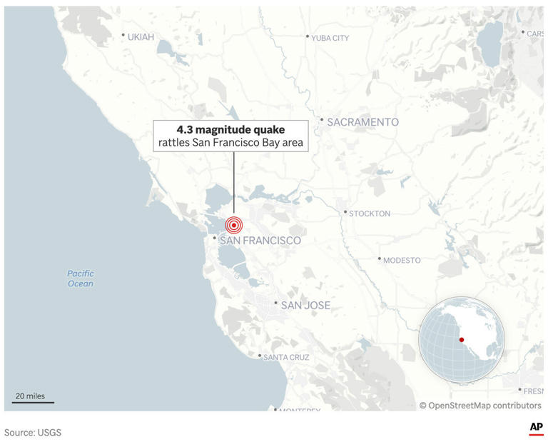 Residents of San Francisco Bay Area jolted awake by 4.3 magnitude ...