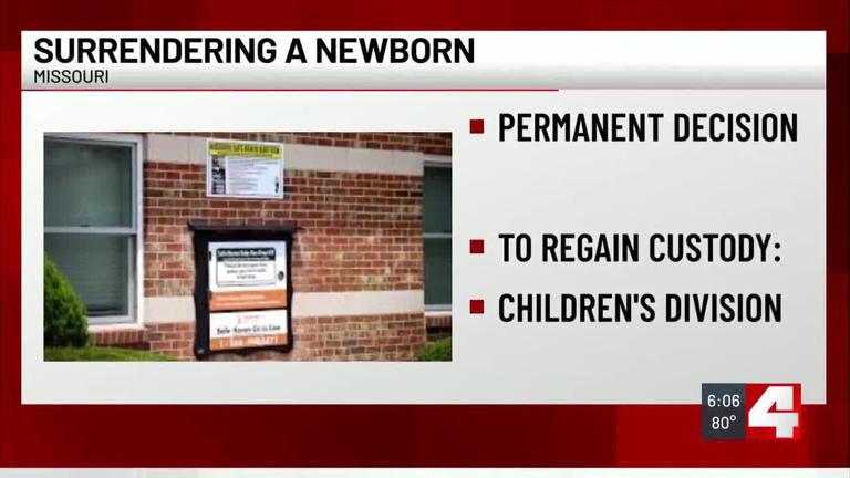 Newborn baby surrendered to O’Fallon, Missouri Safe Haven Baby Box
