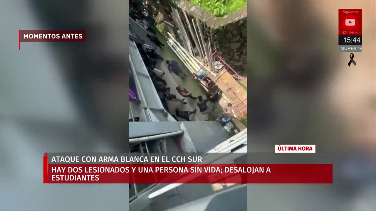 Se reporta ataque con arma blanca en el CCH Sur; estudiante pierde la vida