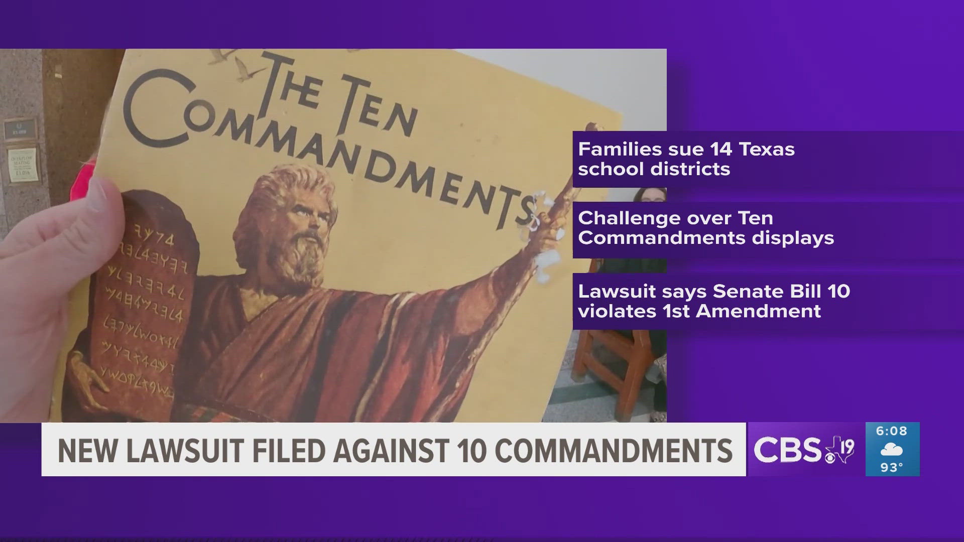 Texas families challenge SB 10 over classroom Ten Commandments displays